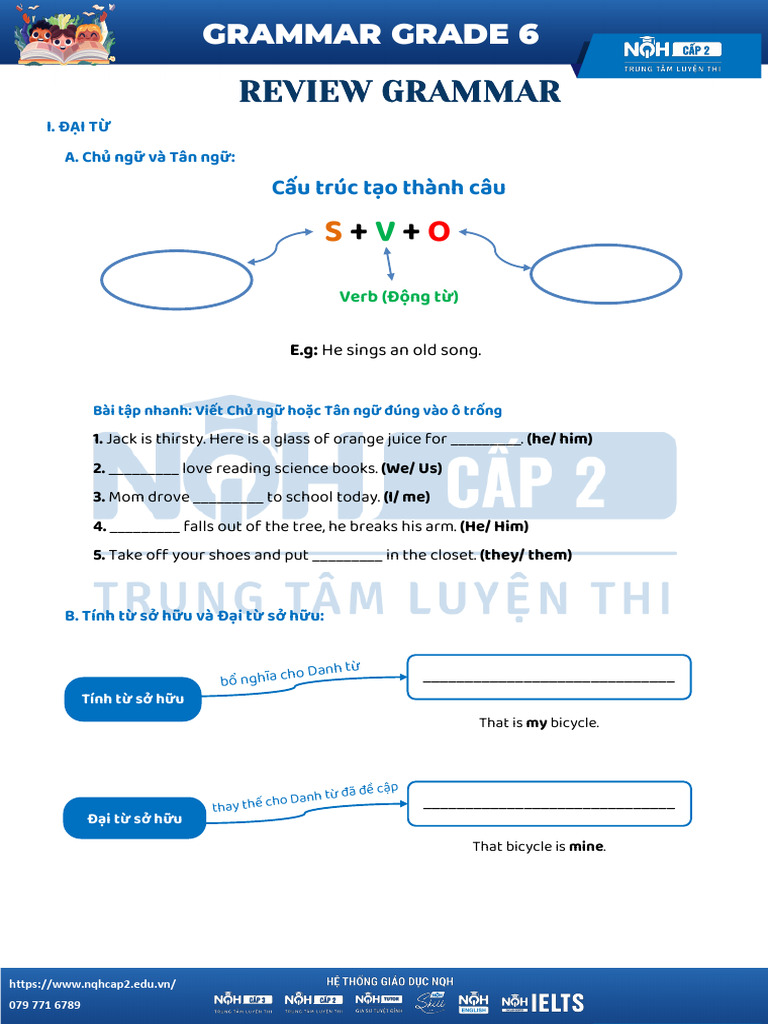 Review Grammar Vocabulary | PDF