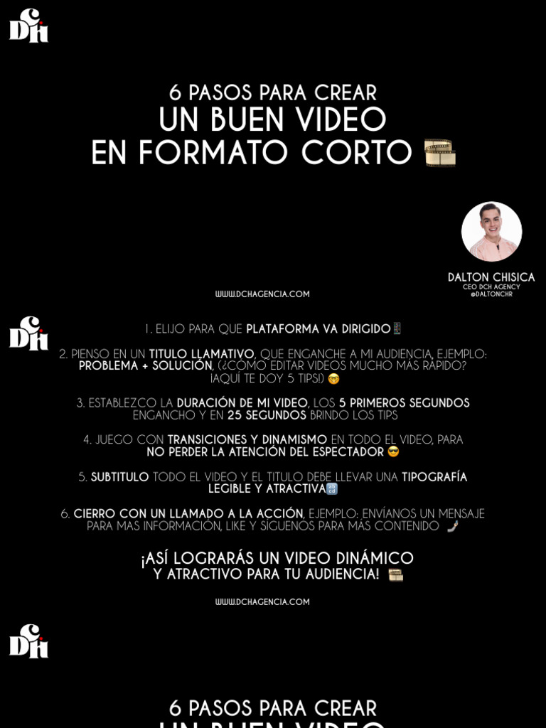 6 Pasos para crear un Buen Video Corto | PDF 6 Pasos para crear un Buen Video Corto | PDF