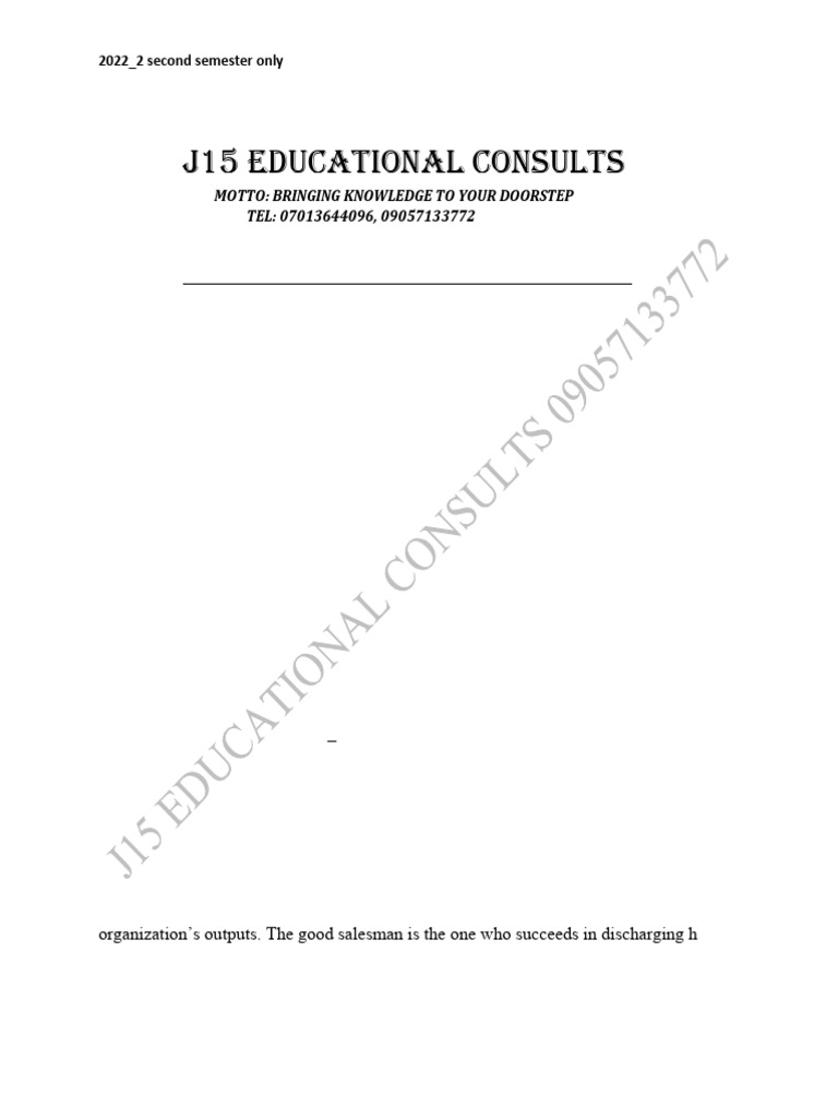 Mkt306 j15 Educational Consult-1 New | PDF