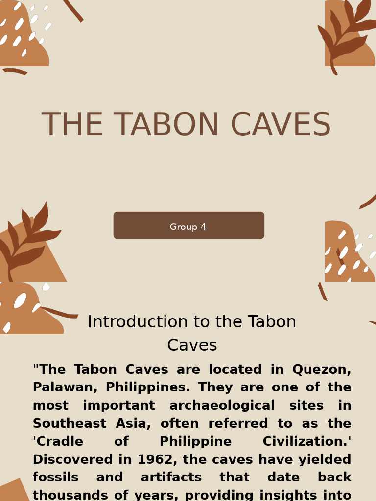 Group 4 Tabon Caves 1 | PDF