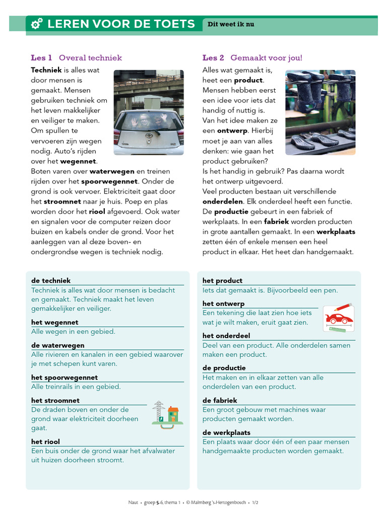 Naut Leren Voor de Toets Thema 1 1 | PDF