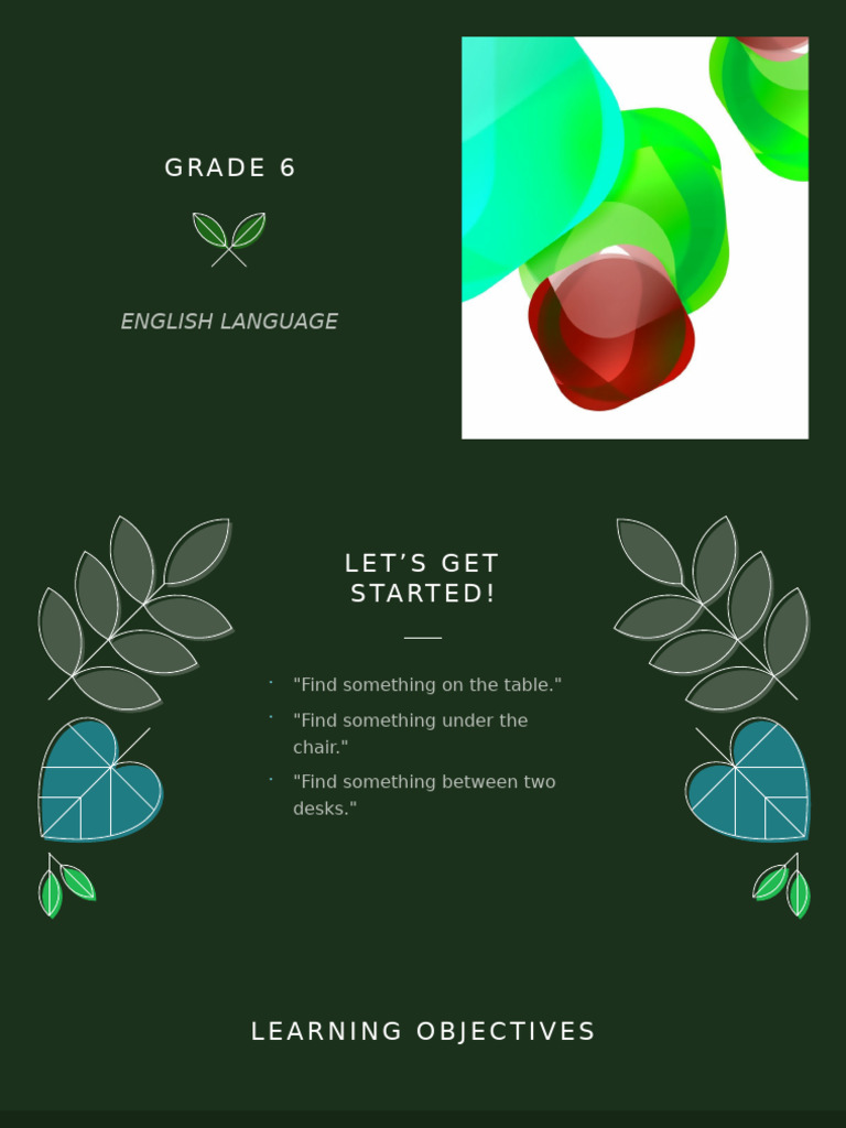 GRADE 6 (Prepositions) | PDF