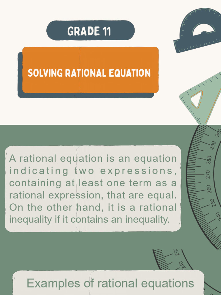 Solving Rational Equatios and Inequalities Lesson 7 | PDF
