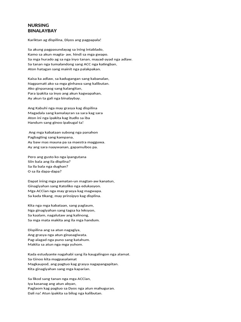 NURSING-BINALAYBAY | PDF