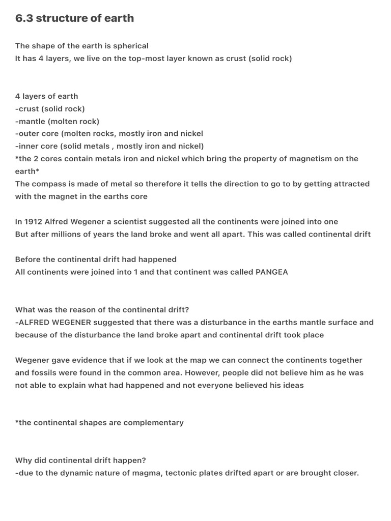 6.3 Structure of Earth | PDF