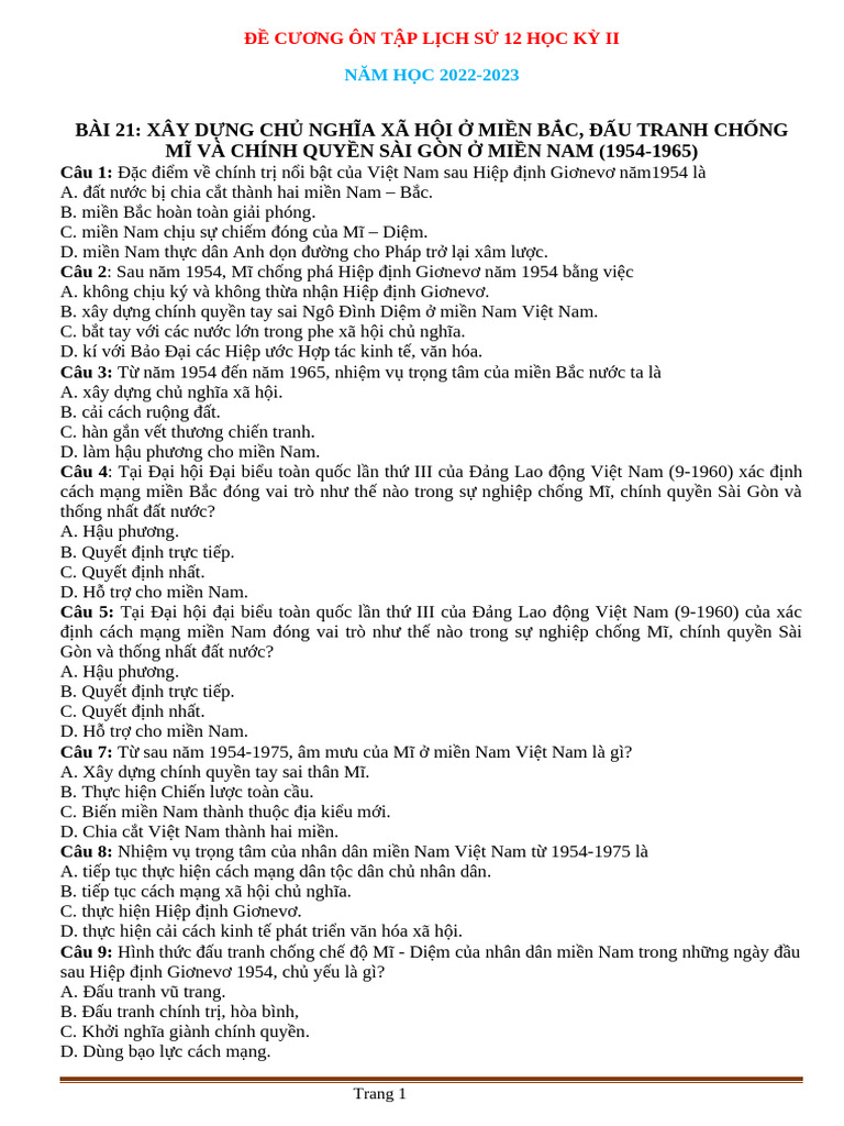 De Cuong Mon-Lich-Su-Ki-Ii-Lop-12 | PDF