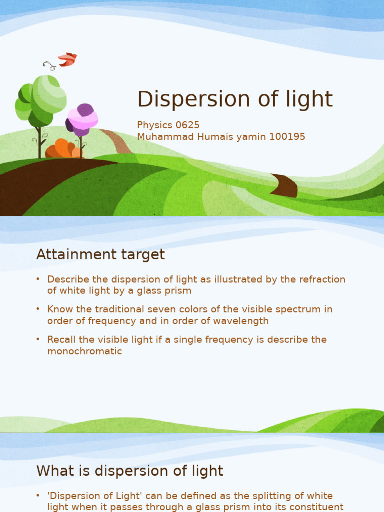 Dispersion of light | PDF