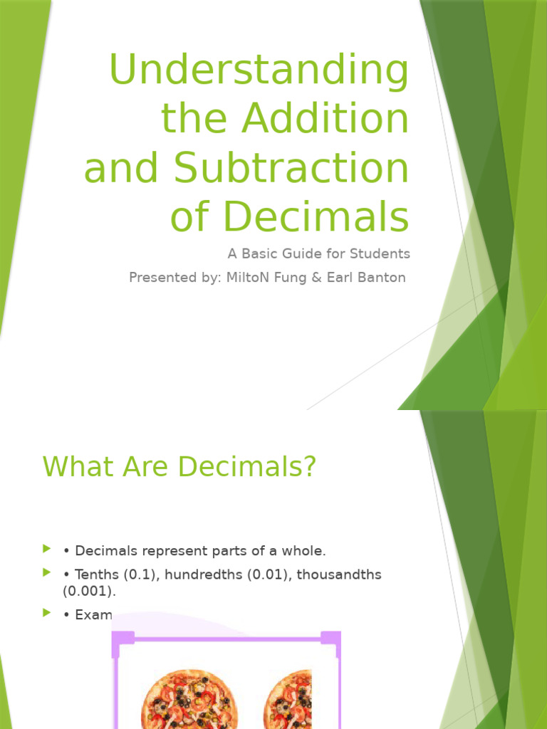Decimal Addition Subtraction Presentation | PDF