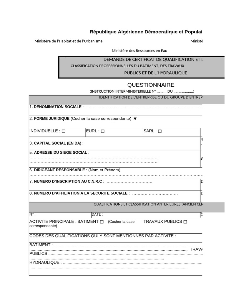 Demande Certification Qualification BTPH | PDF