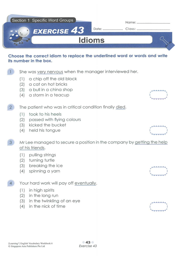 Learning+ Idiom Practice | PDF