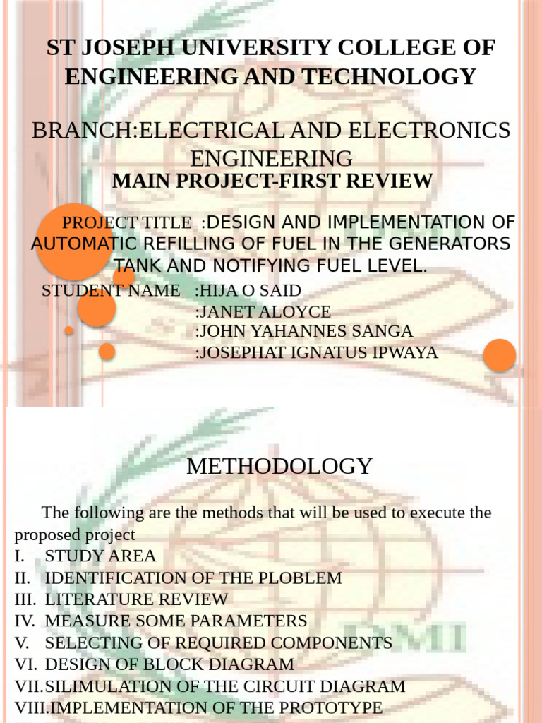 Design and Implement of Automatic Fuel Refilling For Generator-Main ...