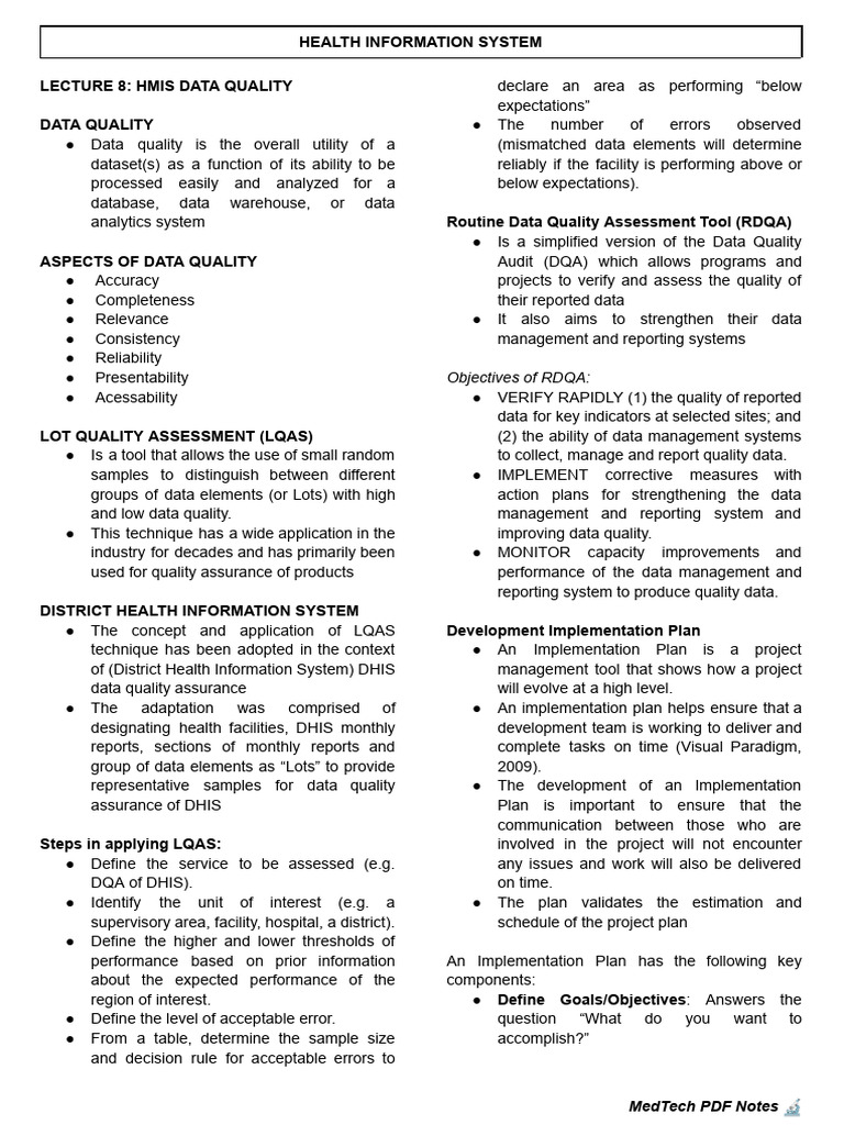 His Hmis Data Quality | PDF