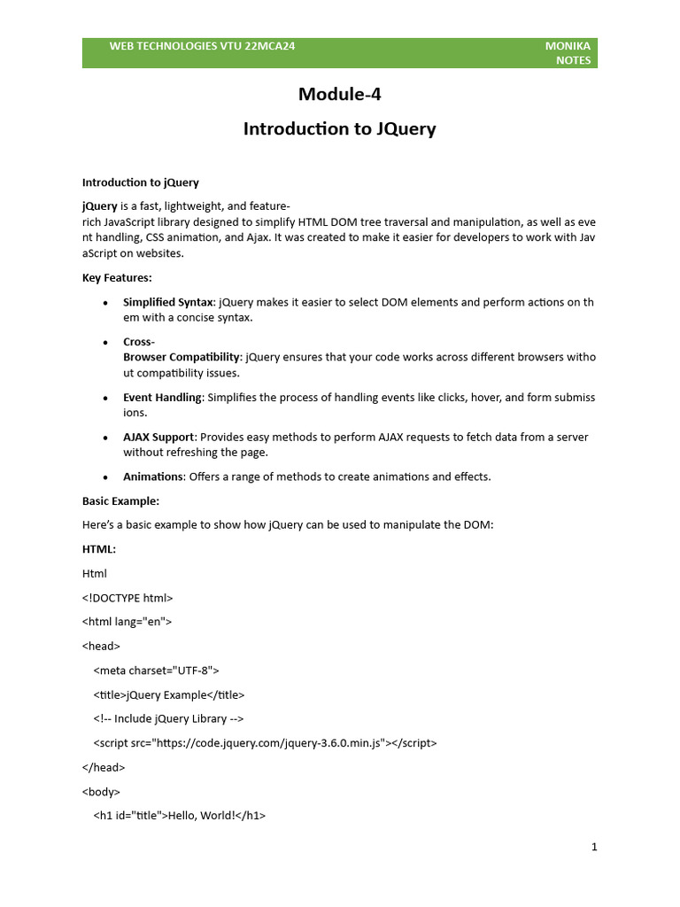 4th Module Web | PDF