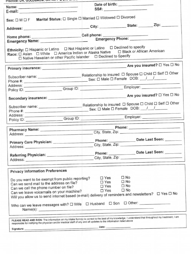 2020 Updated New PT Paperwork | PDF