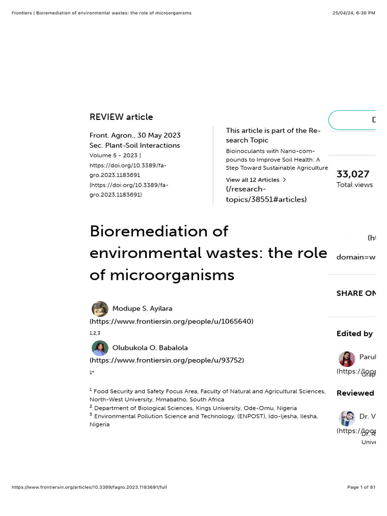 Bioremediation Evm | PDF