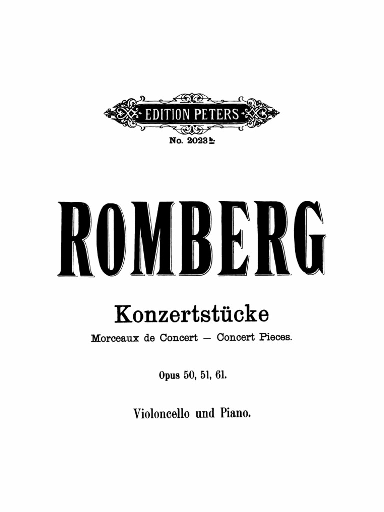 Romberg Variations, Op.50 | PDF