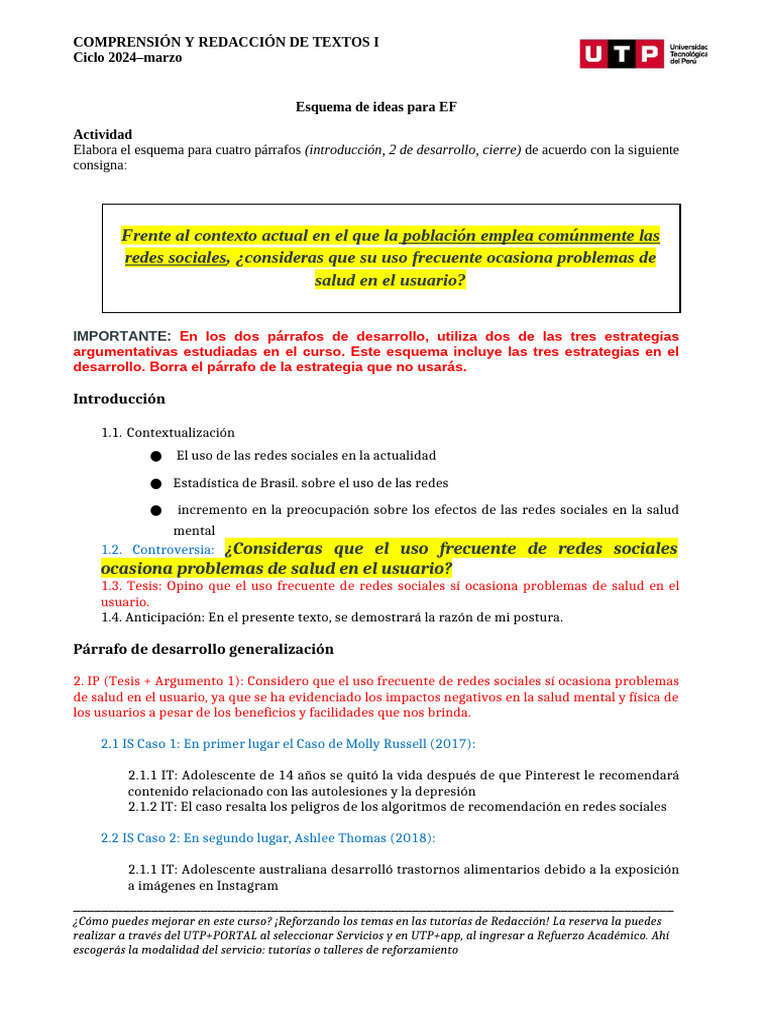 Esquema EXAMEN FINAL | PDF