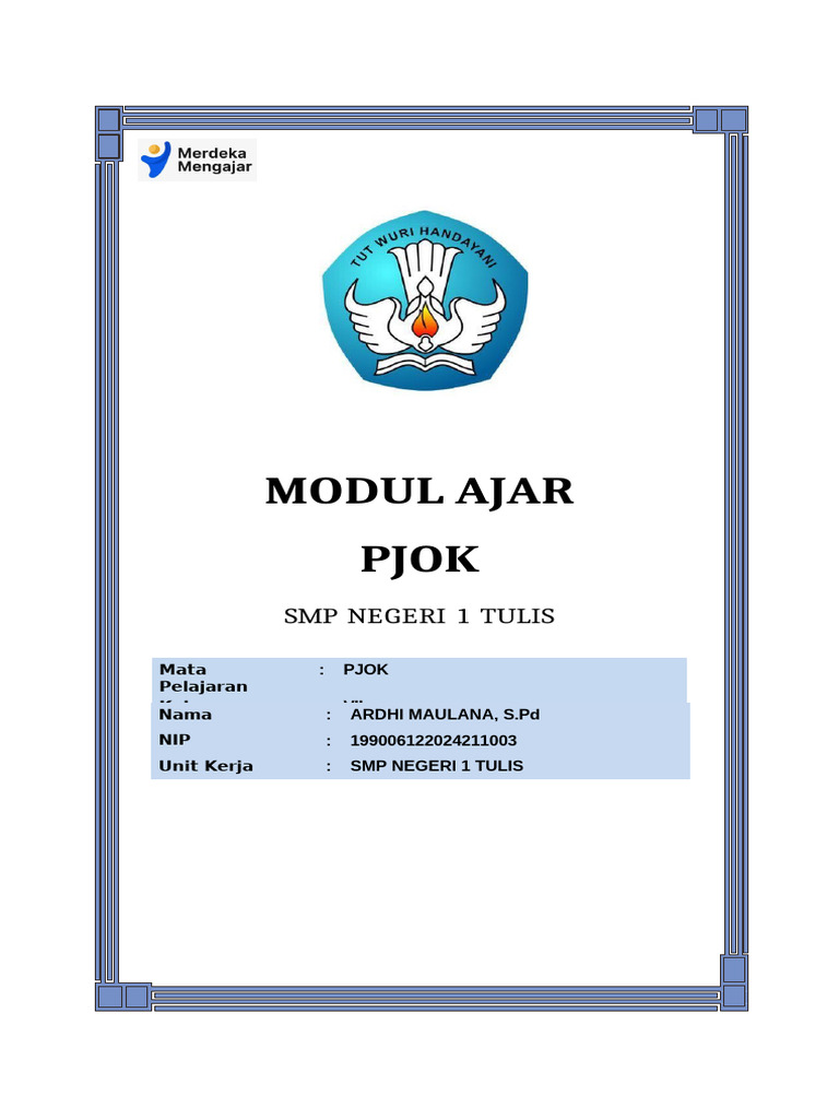 Modul Ajar Pjok SMP Kelas 7 SMT Ganjil | PDF