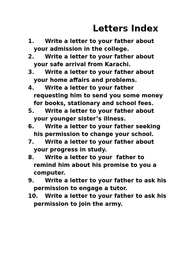 Letters Index | PDF
