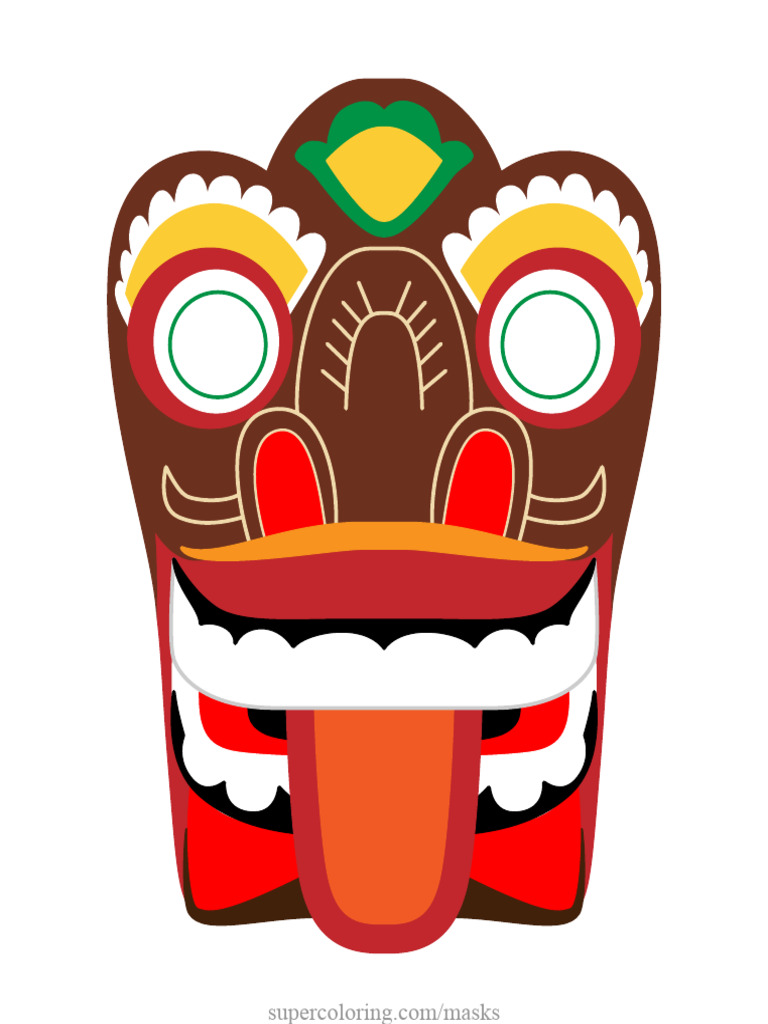 Sri Lankan Mask Color Paper Craft | PDF