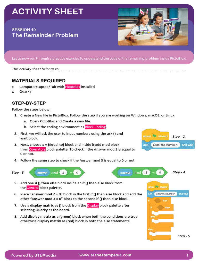 CL6 CH10 Activity Sheet | PDF
