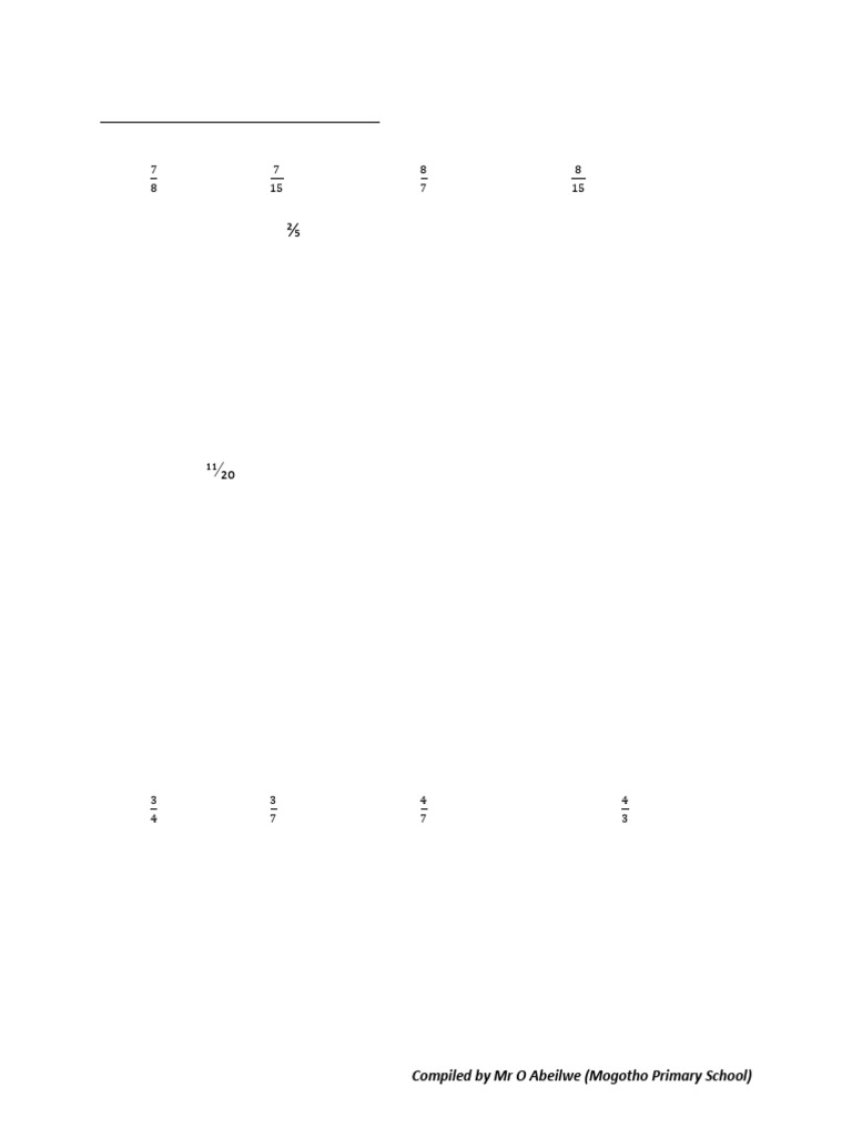 PSLE Ratio Revision Questions | PDF | Agriculture | Elementary Mathematics