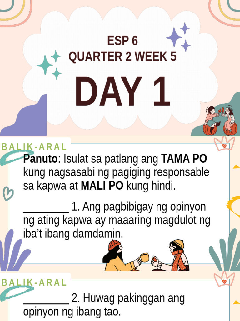 G6Q2 Week 5 Esp | PDF