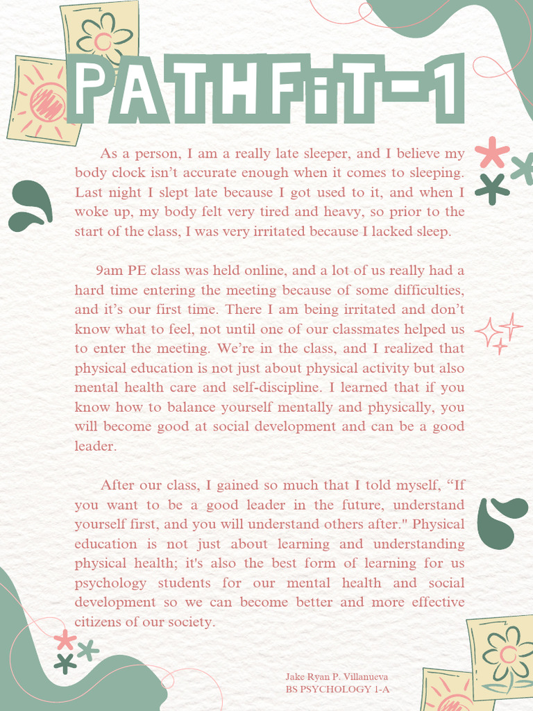 PATHFit 1 (Reflection) | PDF