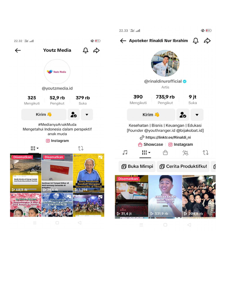 Bukti Follow & Subscribe Akun Youtz Media | PDF