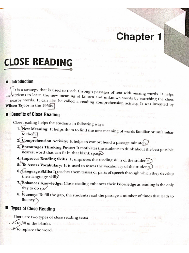 CH 1 Close Reading | PDF