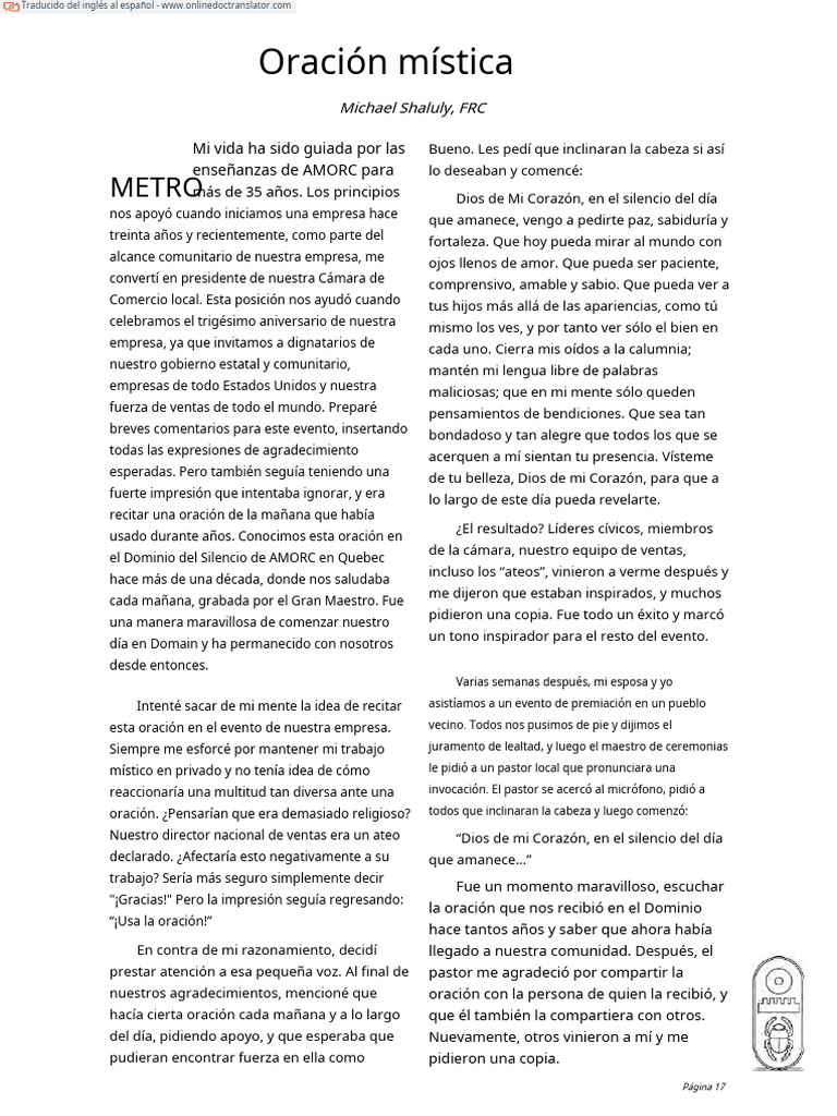 Mystical-Prayer en Es | PDF | Oración