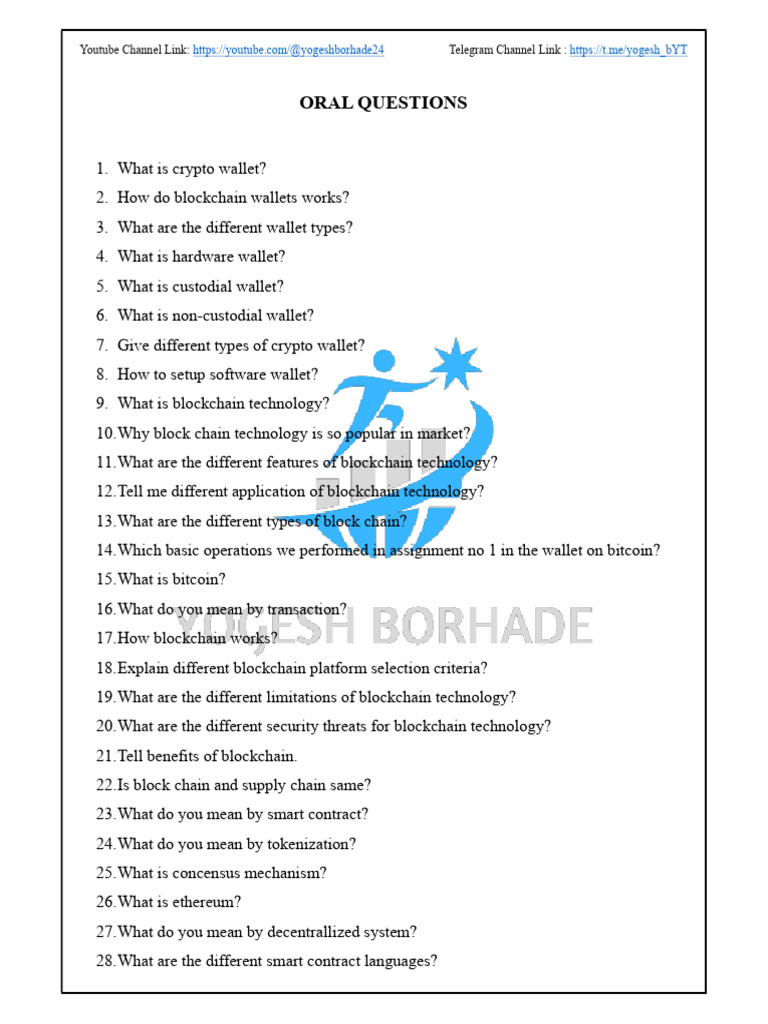 LP-VI_Blockchain_Oral_Questions | PDF