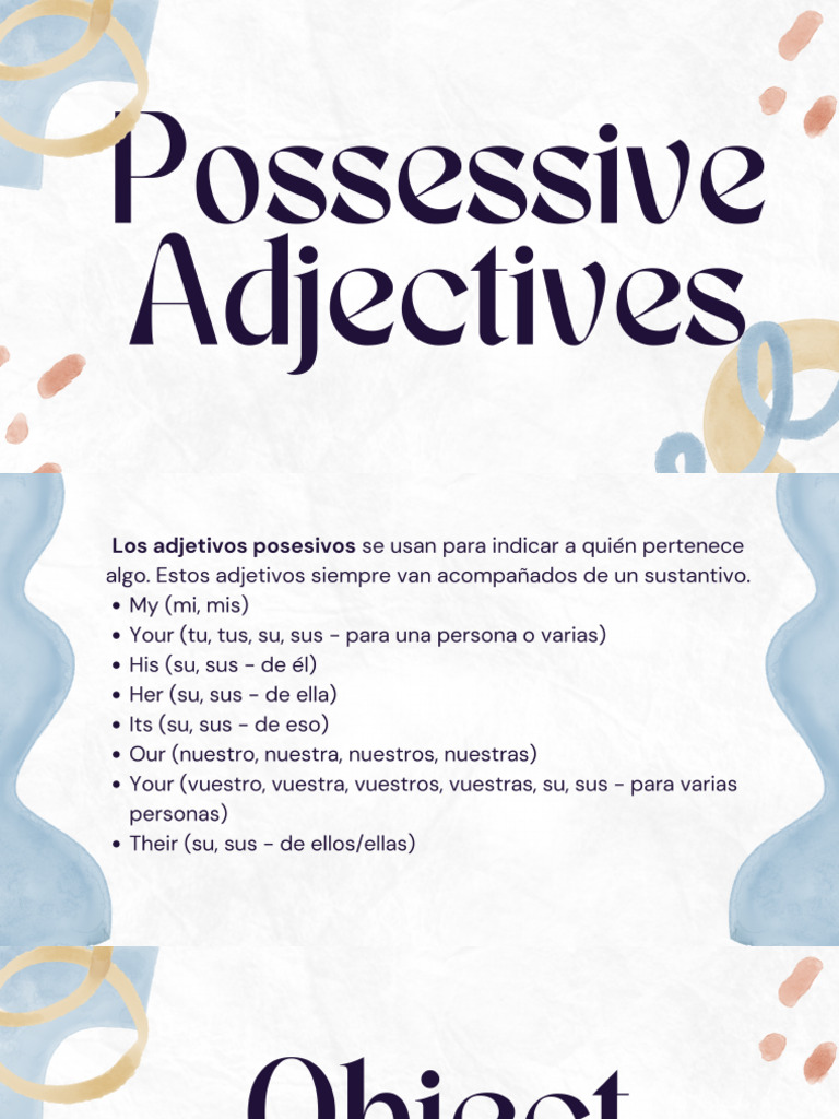 Adjectives Presentation in Pink Blue Bold Style | PDF