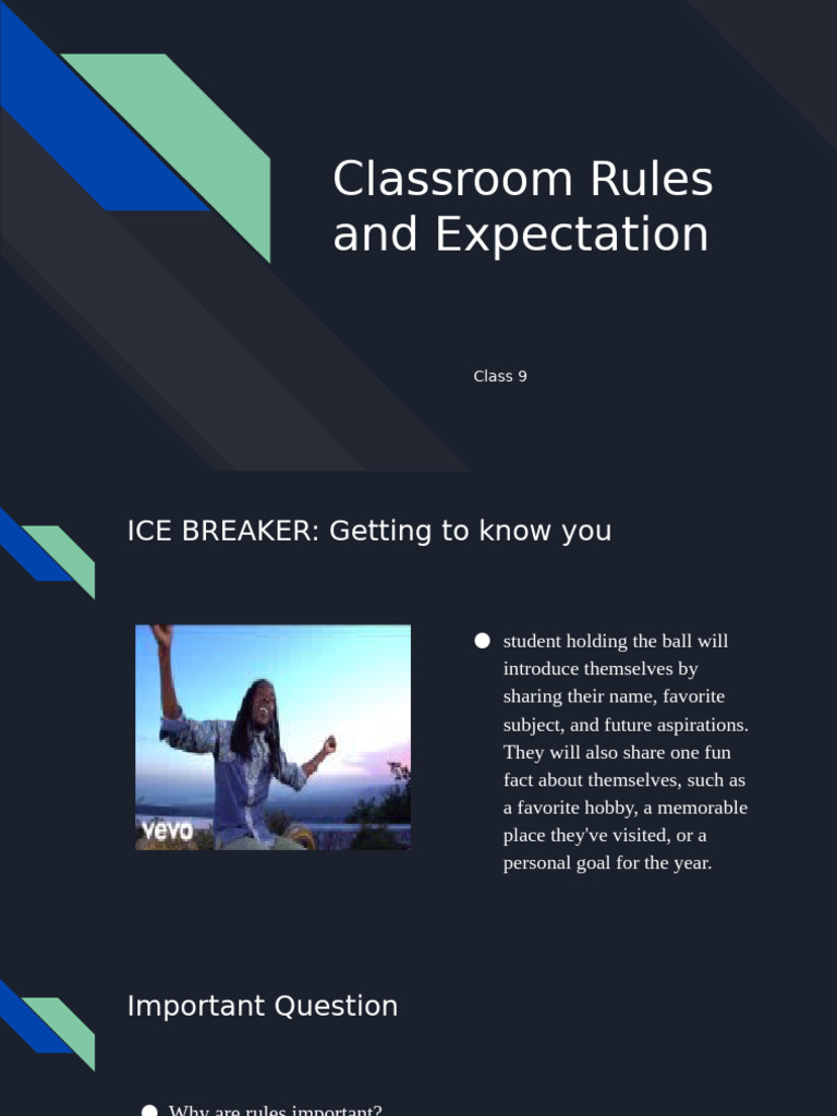 Classroom Rules and Expectation | PDF