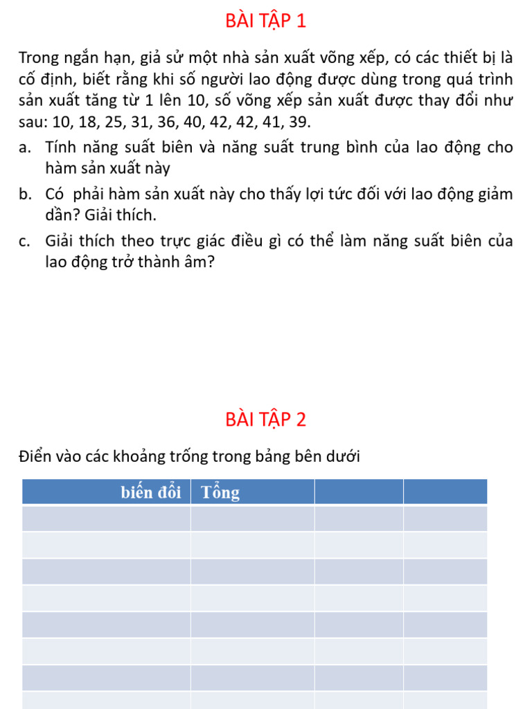 BÀI TẬP VI MÔ-c4_SV | PDF