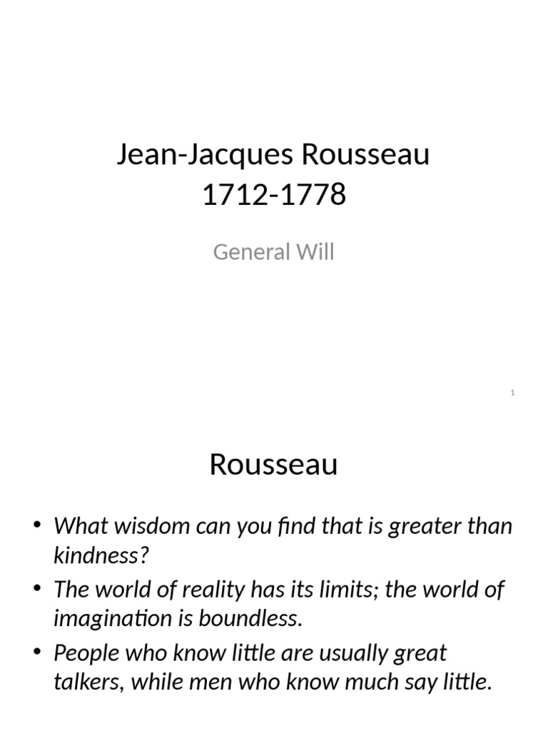 Rousseau | PDF