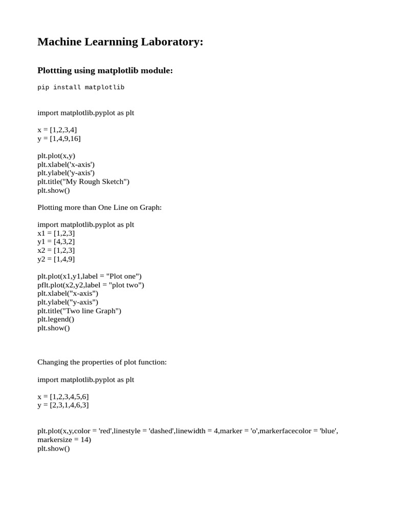 Matplotlib_Introduction | PDF Matplotlib_Introduction | PDF