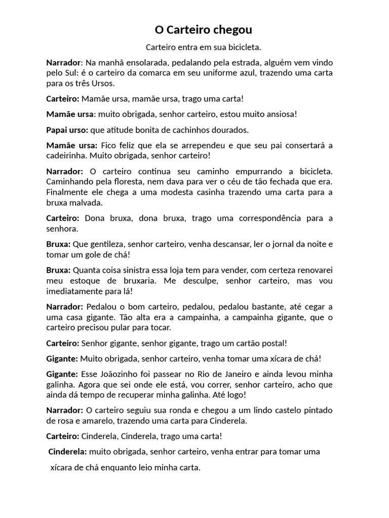 O Carteiro Chegou | PDF