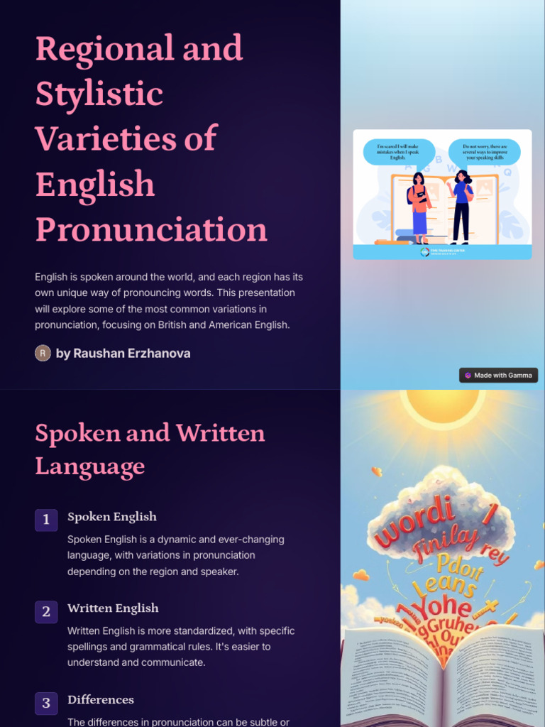 Regional and Stylistic Varieties of English Pronunciation | PDF