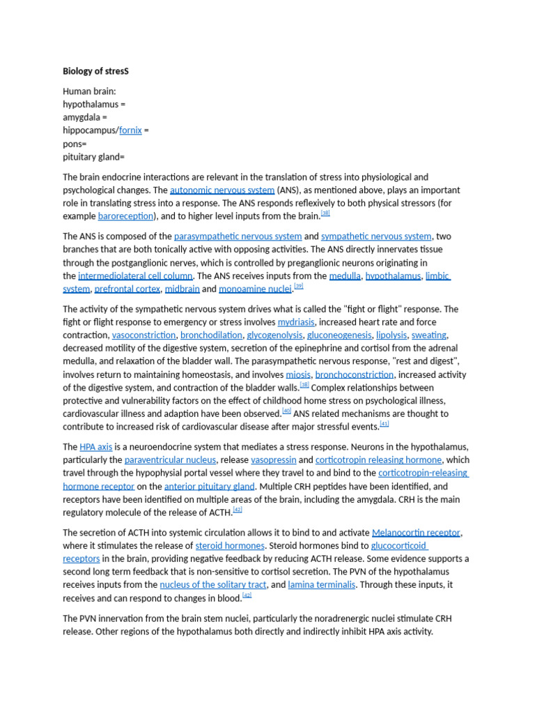 Biology Of Stress Pdf