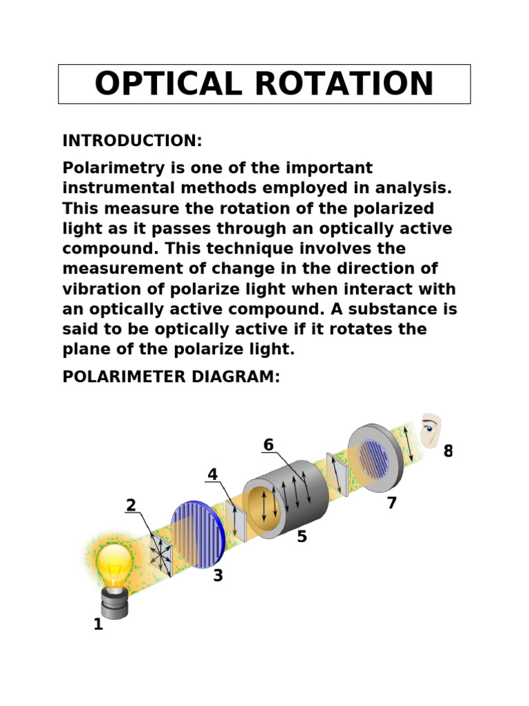 OPTICAL ROTATION Assing | PDF