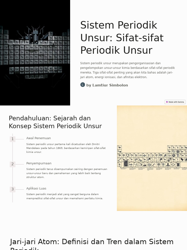 Sistem Periodik Unsur Sifat Sifat Periodik Unsur | PDF