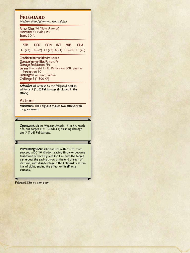 (REDDIT) Felguard | PDF