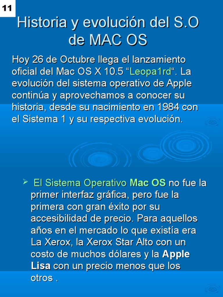 Evolución del Sistema Operativo Mac OS | PDF | Buscador (software) | Mac OS