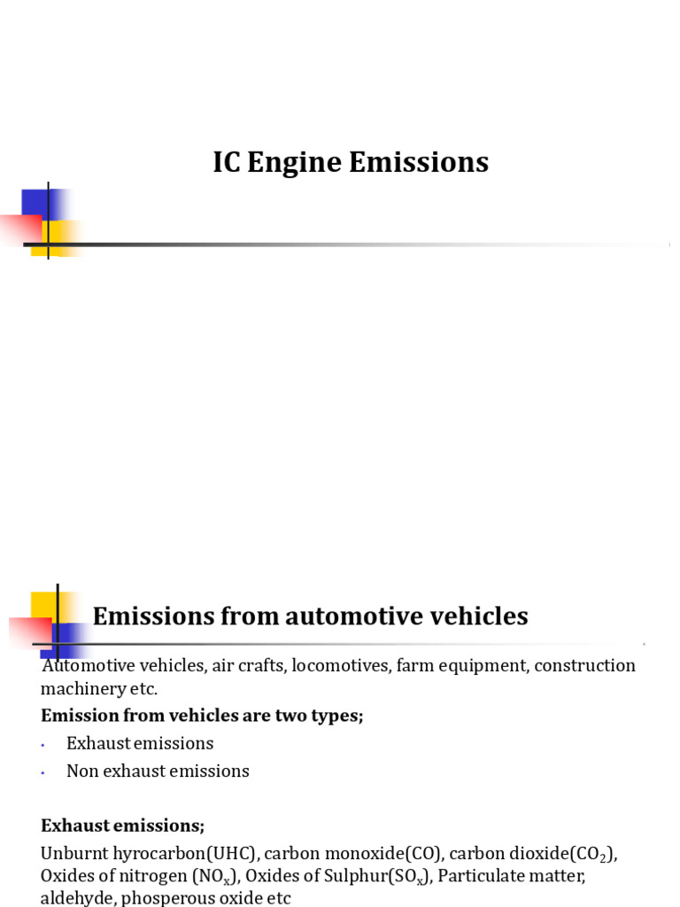 Complete IC Engine Emissions | PDF