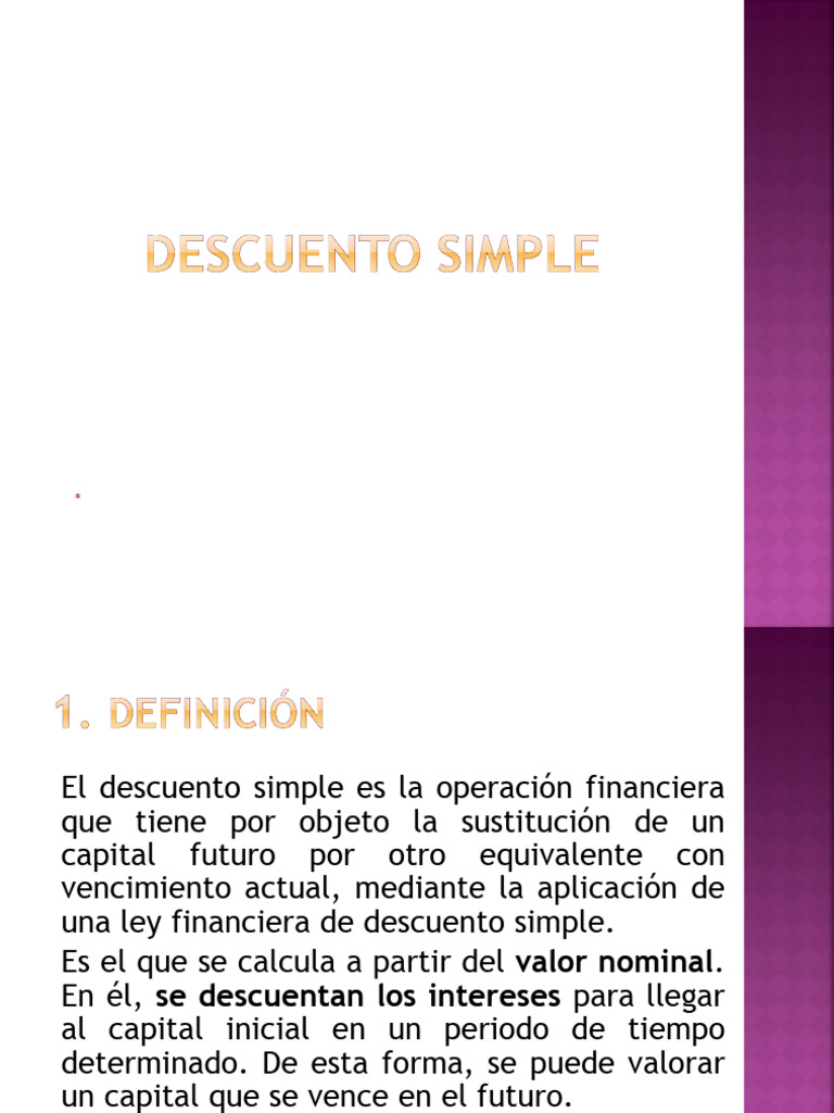 Descuento Simple | PDF