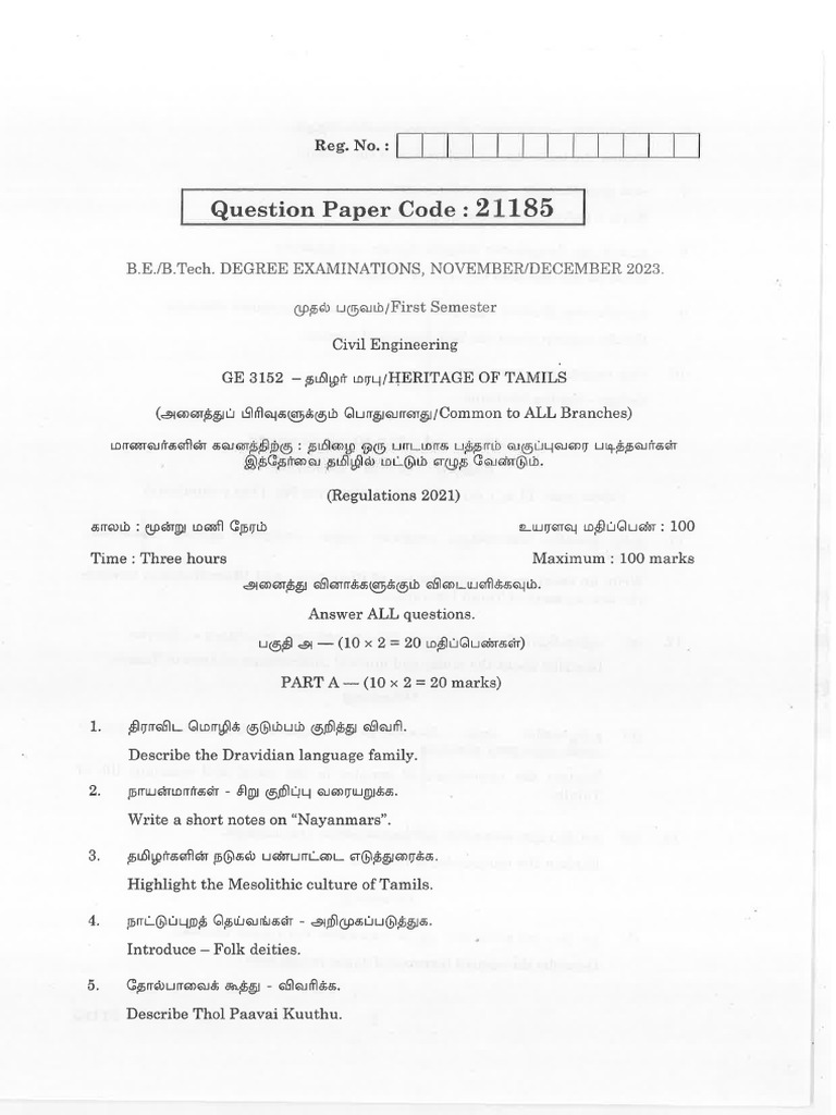 SH-ND-2023-GE 3152-Heritage of Tamils-508772173-21185 | PDF
