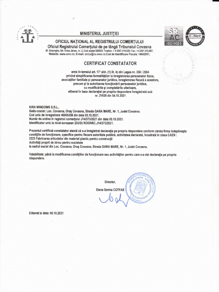 Certif Constatator | PDF