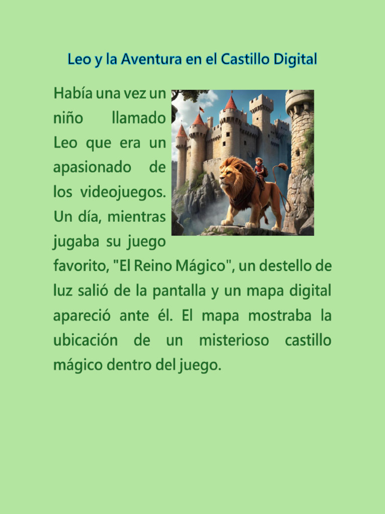 Leo y La Aventura en El Castillo Digital | PDF