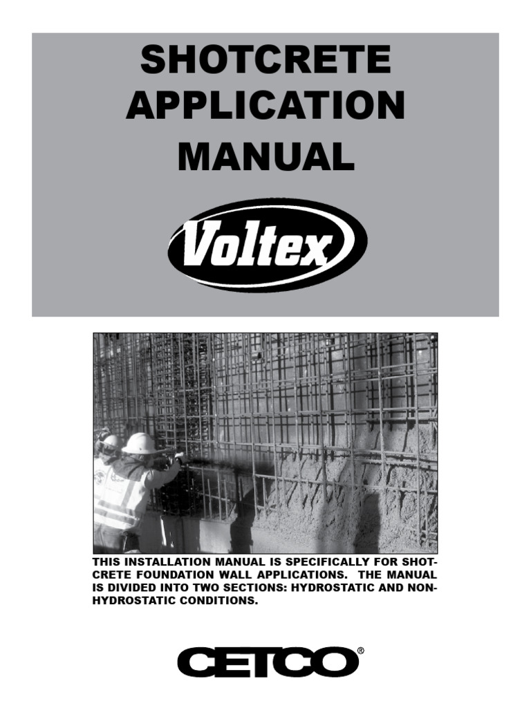 Voltex DS Shotcrete Product Manual | PDF